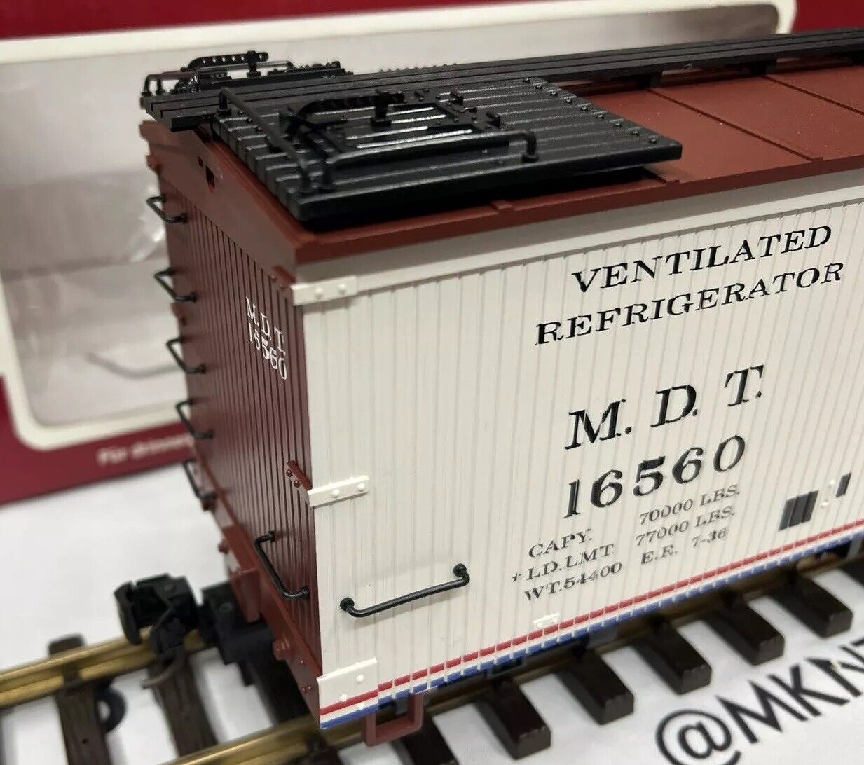 LGB G scale 47720 New York Central Refrigerated Wood Sided Reefer/meta ...