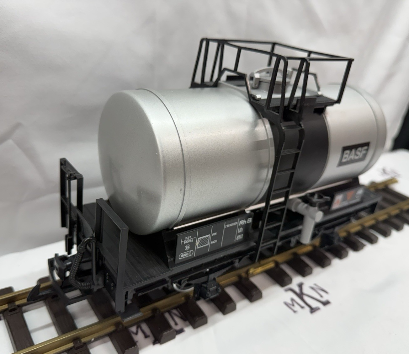 LGB 4040C G Scale BASF Single Dome Tank Car Metal Spoked Wheels LN/Box ...