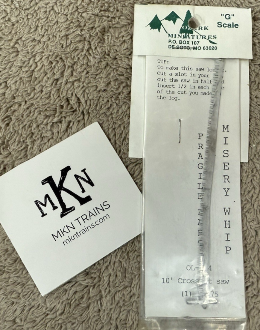 Ozark Miniatures G Scale MISERY WHIP 10" Cross Cut Saw OL-834 New – MKN ...