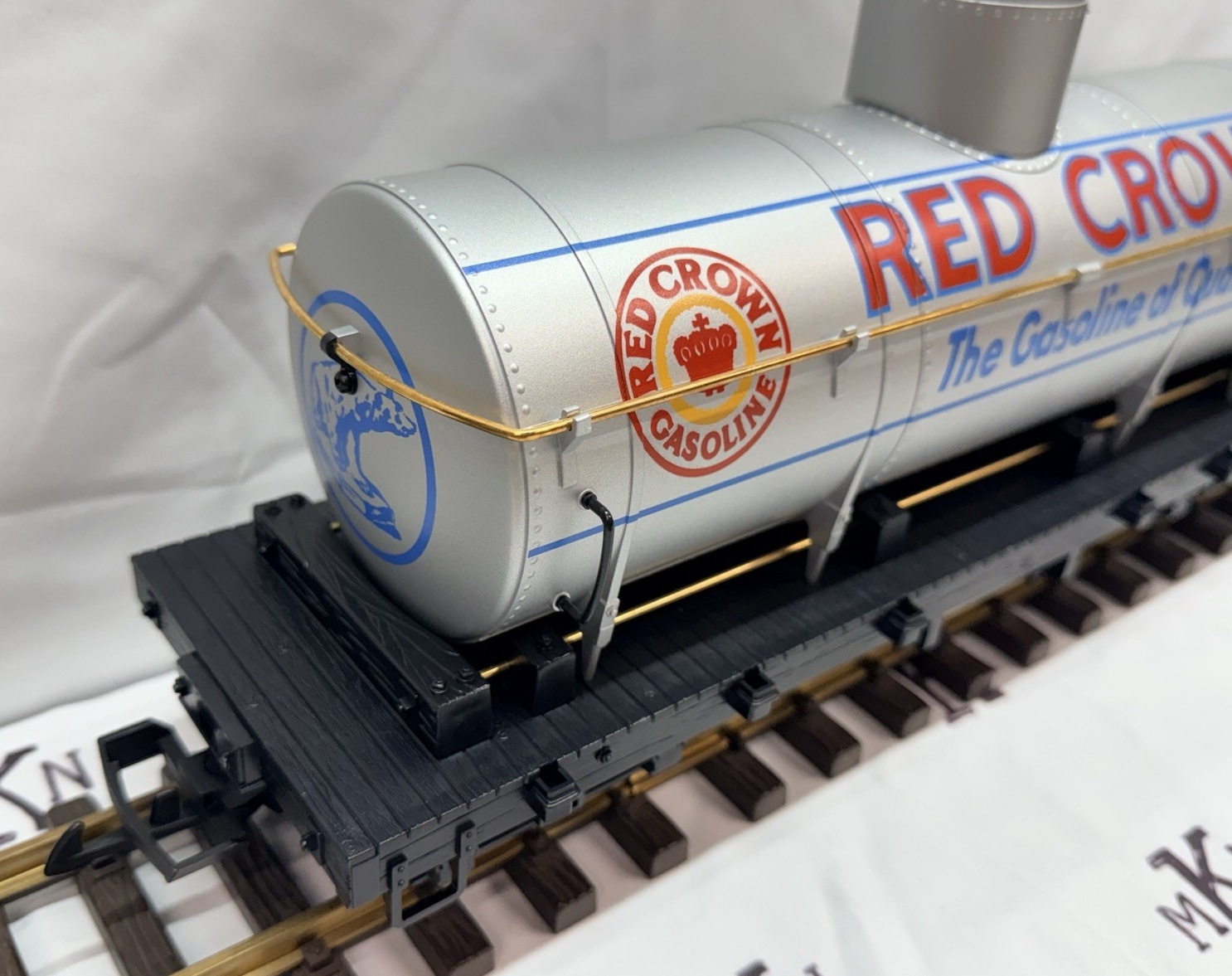LGB 4180 G Scale Red Crown Single Dome Gasoline Tanker Car EX/Box – MKN ...