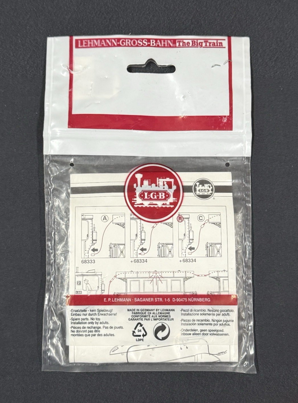 LGB 68333 Passenger Car Lighting Kit 24V G Scale NOS Sealed – MKN Trains