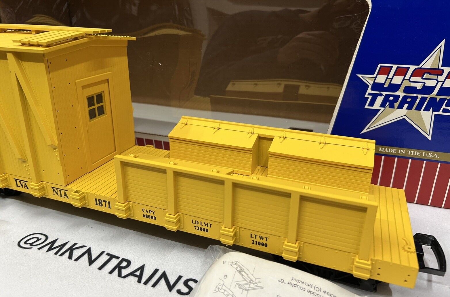USA Trains 1871 G Pennsylvania Work Caboose Car Yellow New In Box – MKN ...