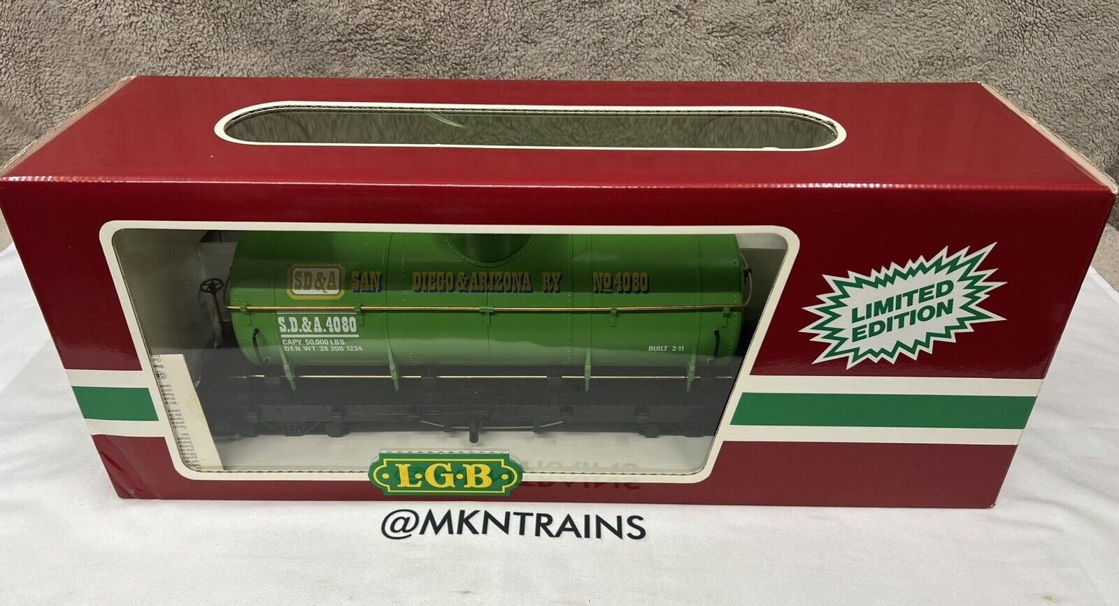 LGB 4080-Y05 SD&A Tanker Car Brand New In Box G Scale – MKN Trains